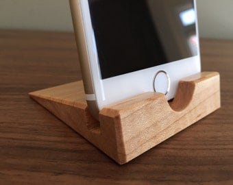 Wooden iphone stand | Etsy