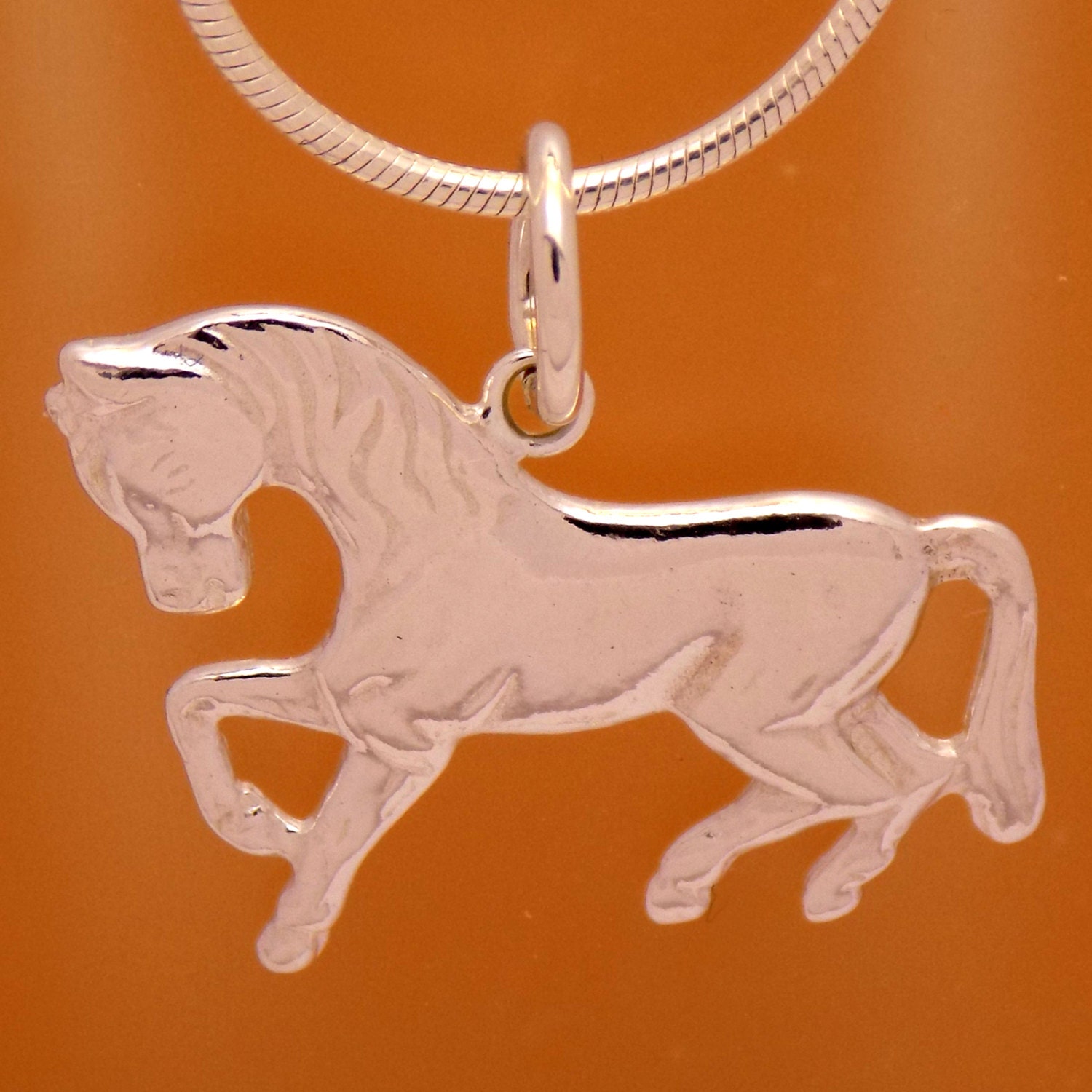 Marvelous Sterling Silver Lovely Horse Pendant 925 Hallmark