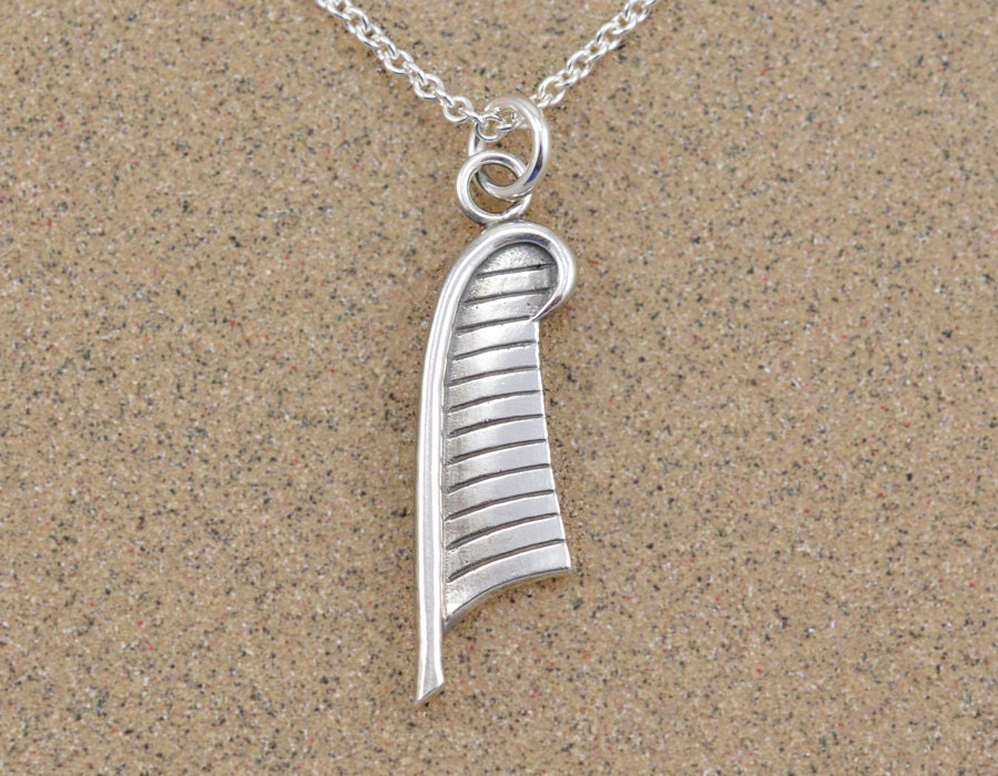 Feather of Maat Ancient Egyptian Amulet Sterling Silver