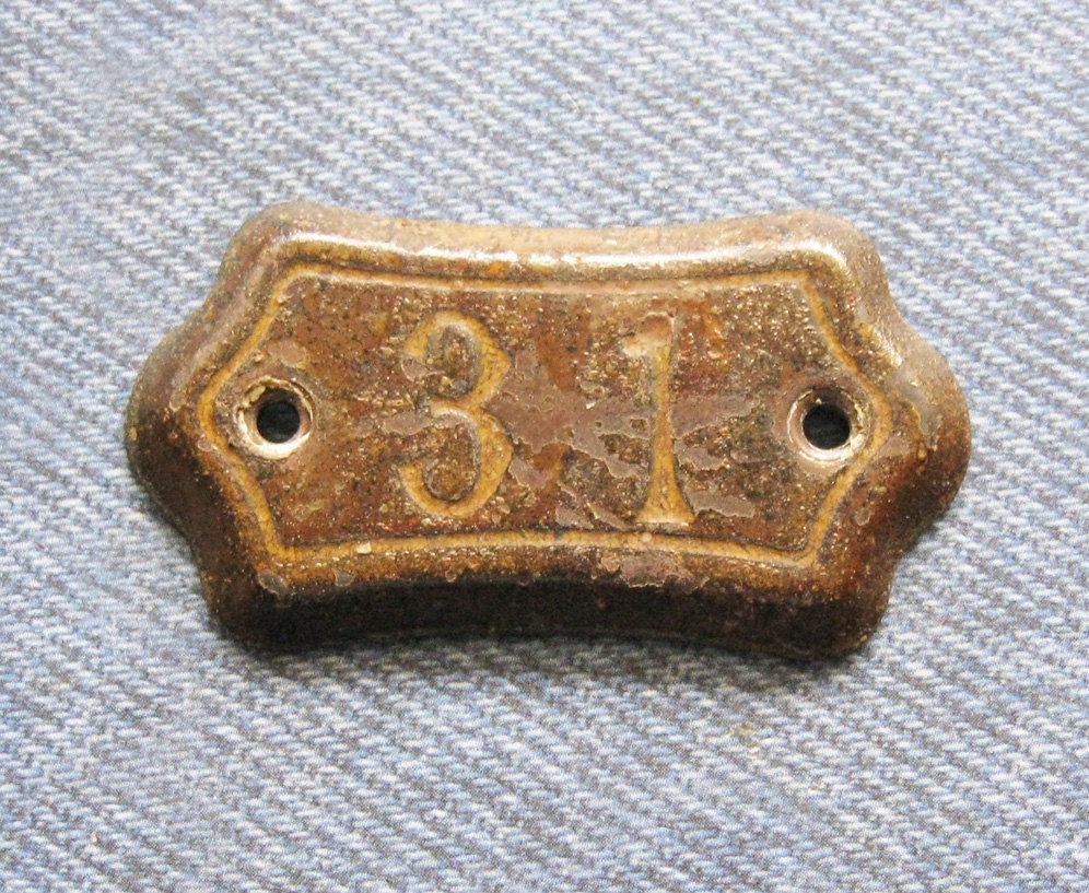 Antique Number 31 Tag Plate Mid 1800’s Medieval Rustic Relic New ...