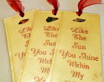 Popular items for poem bookmark on Etsy