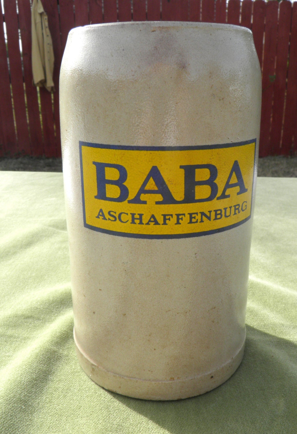 Authentic West German Beer Steinkrug Mug – BABA Aschaffenburg – Large ...