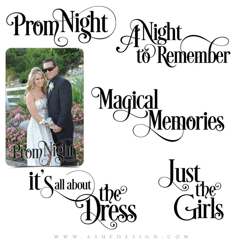Prom Word Art Photo Overlays for Scrapbooking PROM by ashedesign