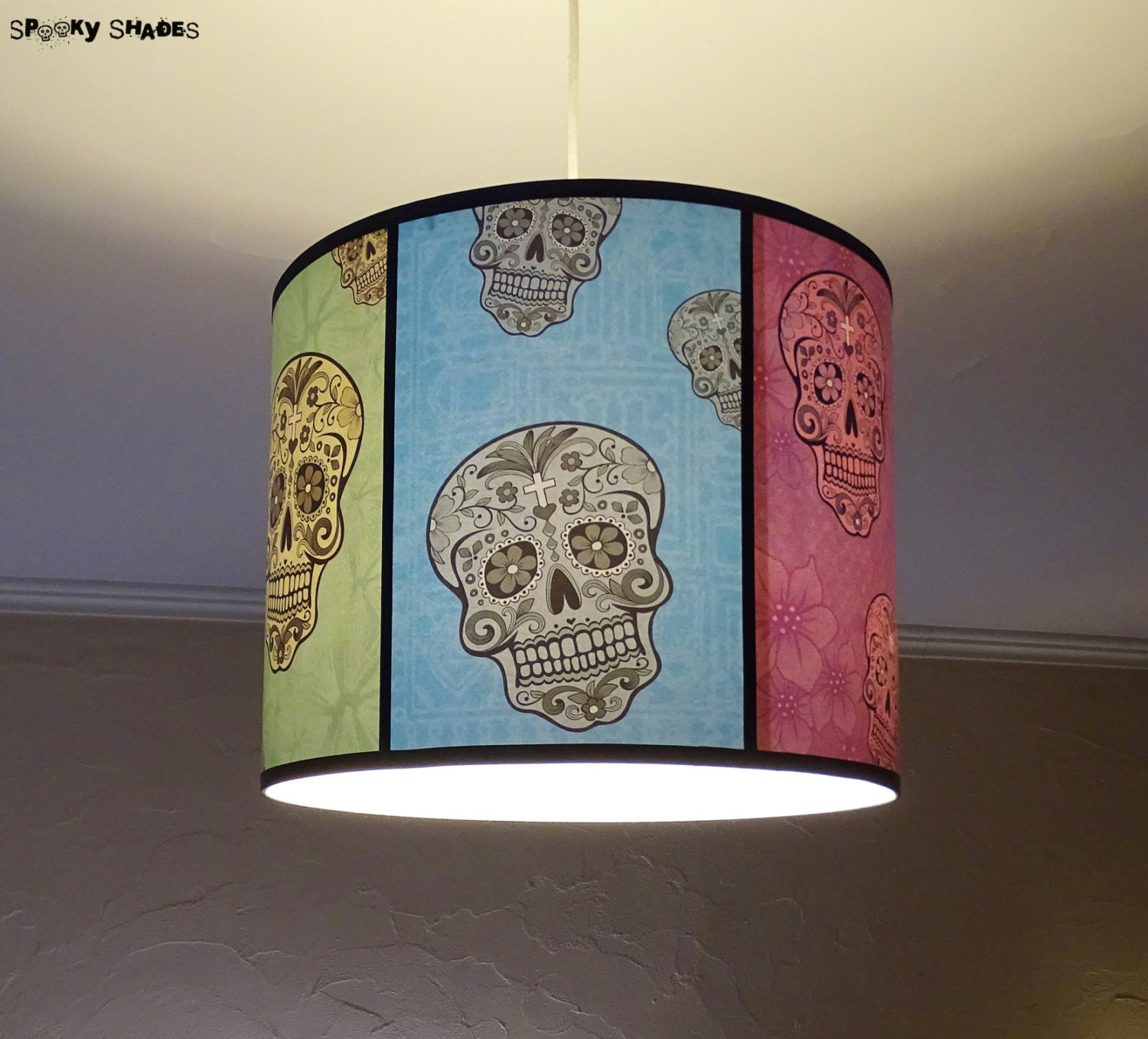 Skull lamp Rainbow Sugar Skulls pendant lamp shade lampshade