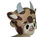 Children's Brown COW Farm Animal Felt Mask by MagicalAttic on Etsy