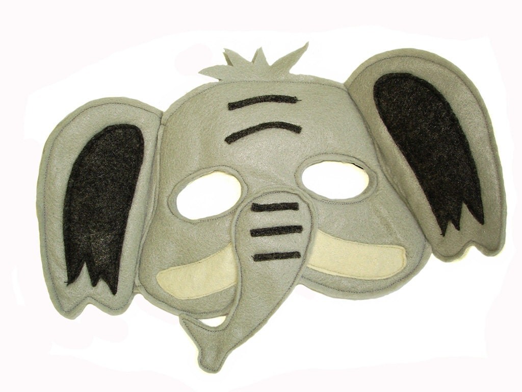 Children's ELEPHANT Felt Safari Animal Mask