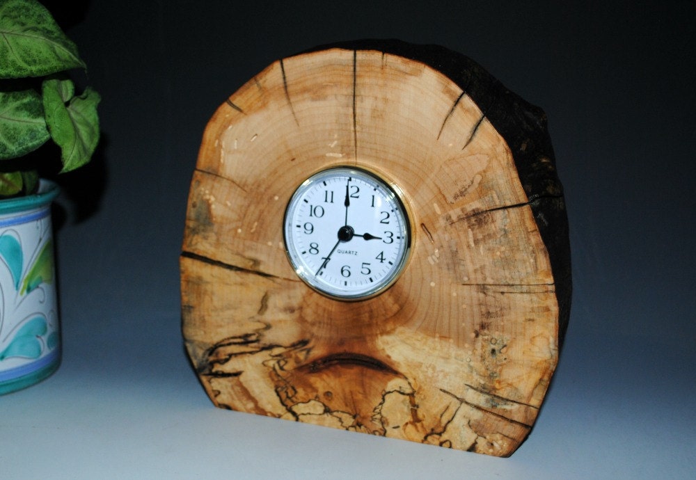 Handmade Clock Spalted Maple Upcycled Wood Clock Recycled Wood Handmade Clock Spalted Maple Upcycled Wood Clock Recycled Wood