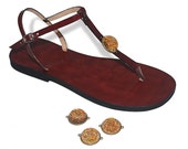 Unique style handmade leather sandals and more. by Calpas on Etsy