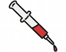Unique syringe embroidery related items | Etsy