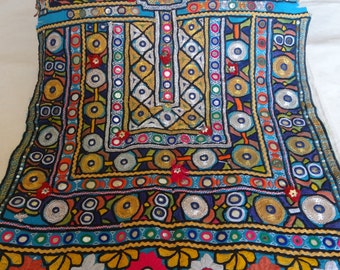 Traditional women folk embroidery dress vintage banjara neck yokes ...