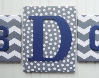 Popular items for navy blue letters on Etsy