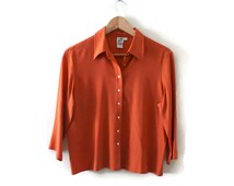 Popular items for rust blouse on Etsy