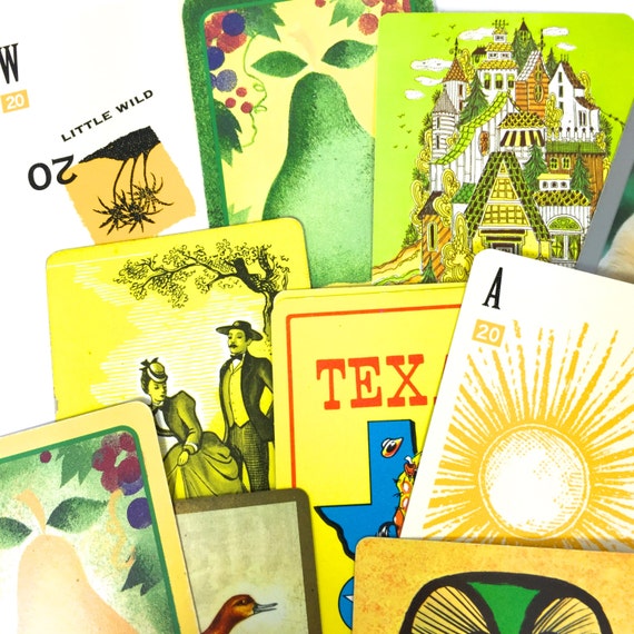 16 Mixed CARD Lot Vintage Playing Cards Mixed Ephemera for