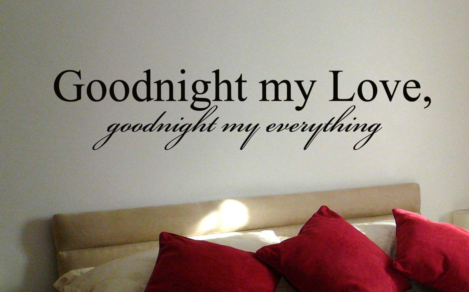Couples Goodnight My Love Wall Decal Lettering Vinyl Decals