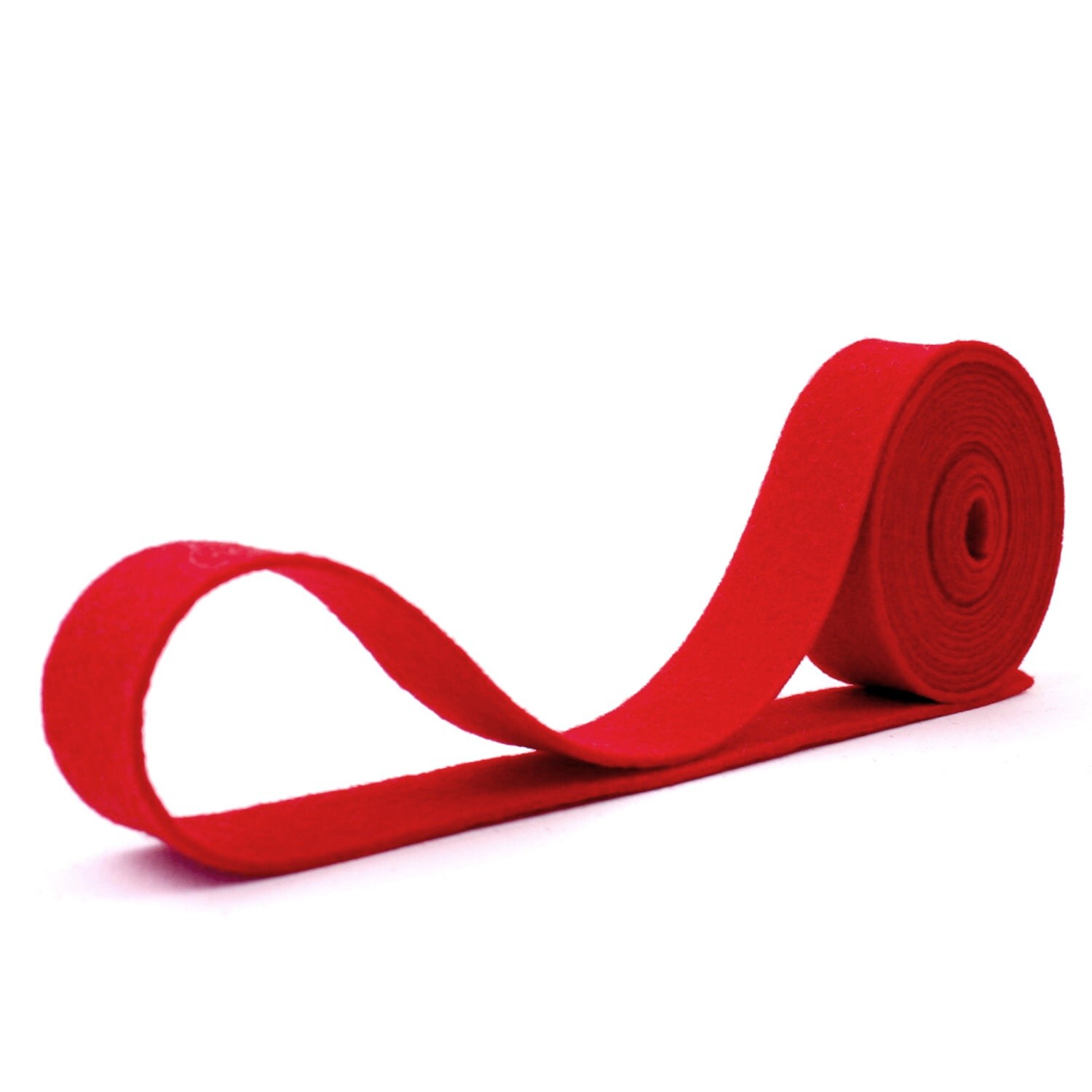 Wool Felt Ribbon 100% Wool Felt Ribbon in color RED