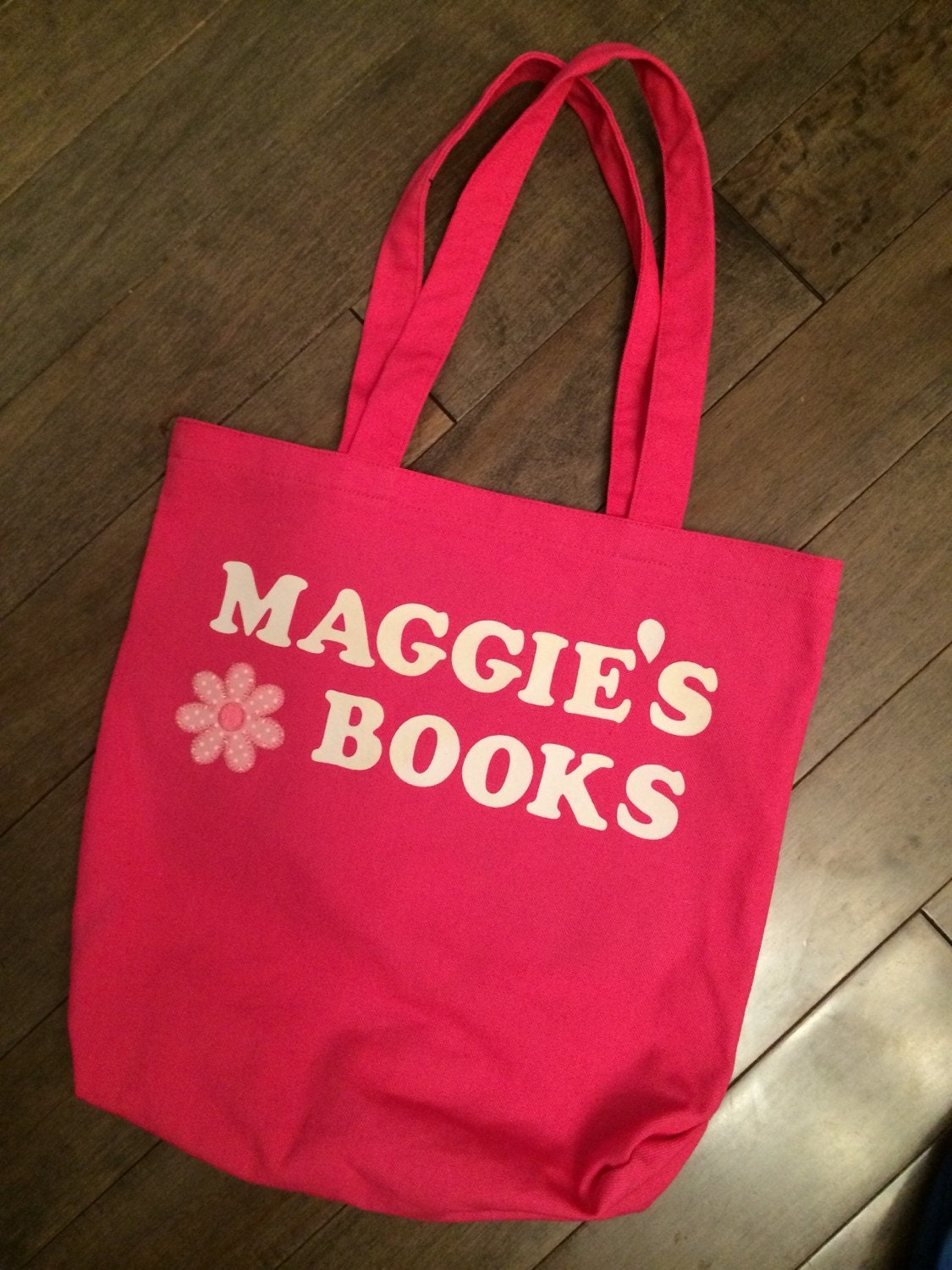 Kids book bag children's book bag library book tote