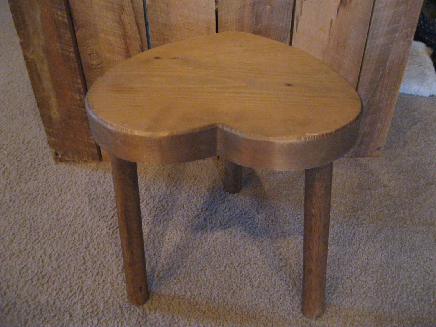 Heart Shaped Wood Stool-Doll Chair-Heart Shaped Stool-Wooden Stool ...