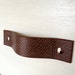 Leather drawer pull for furniture cabinets by TroubleAndTrace