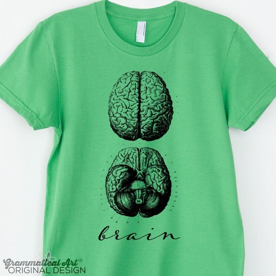 Womens Brain Shirt Vintage Anatomy T-Shirt by GrammaticalArt