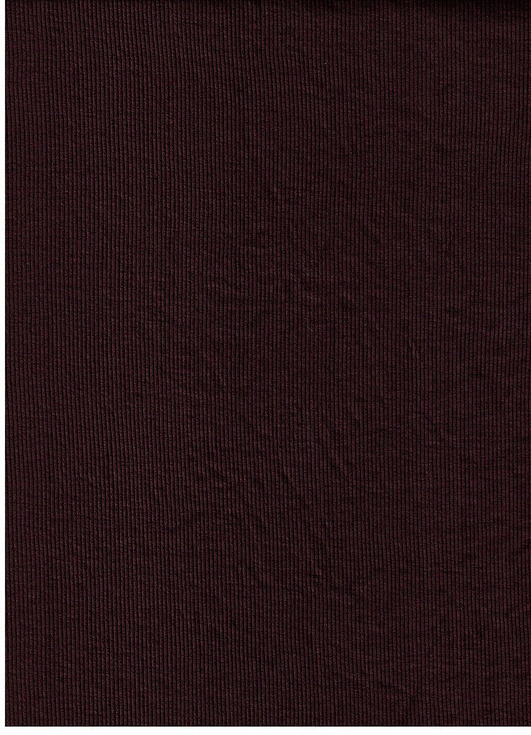 Micro Modal Spandex 2x1 Rib Knit Fabric 4 Way Stretch Brown