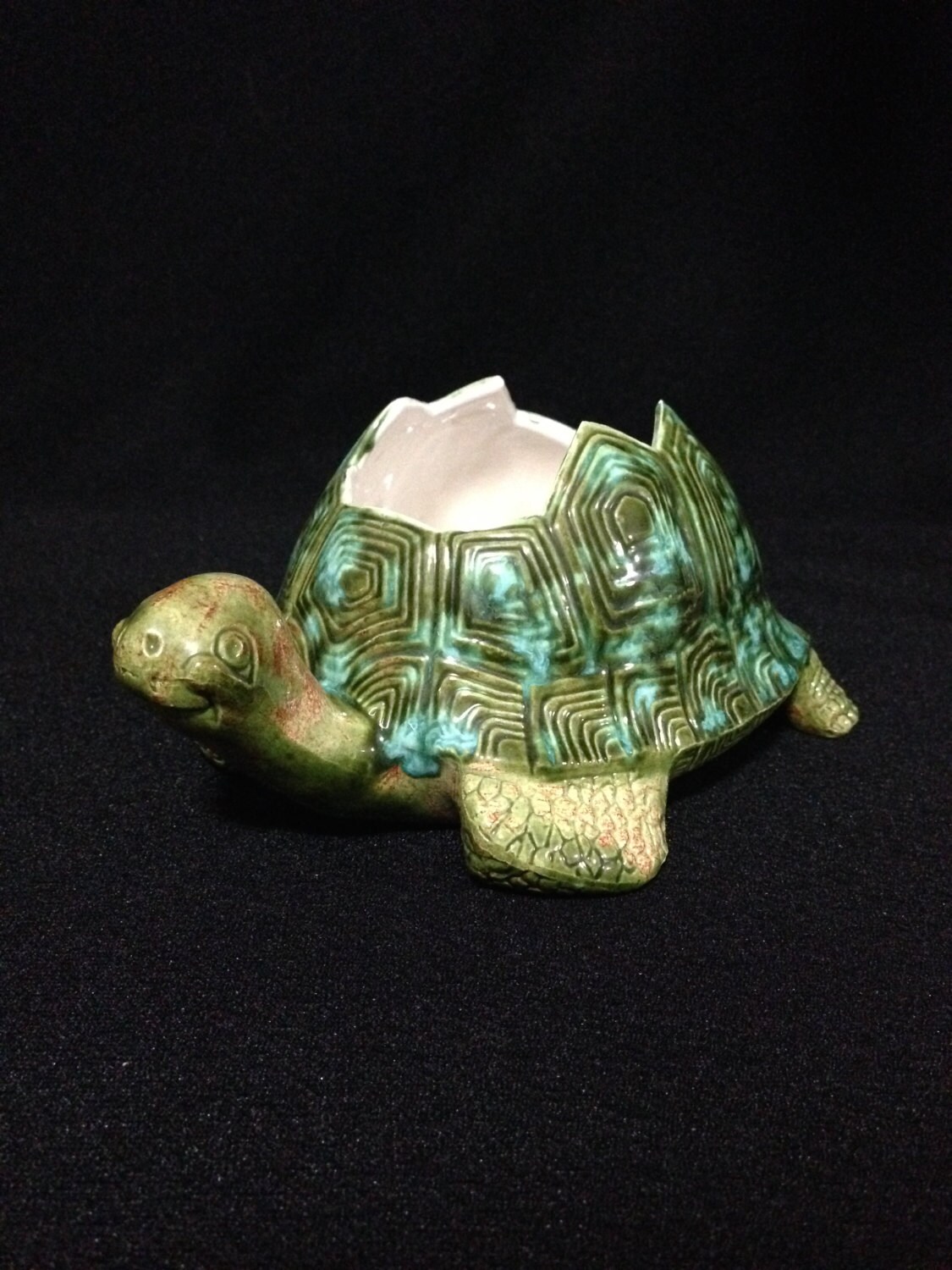 Vintage Ceramic Turtle Planter