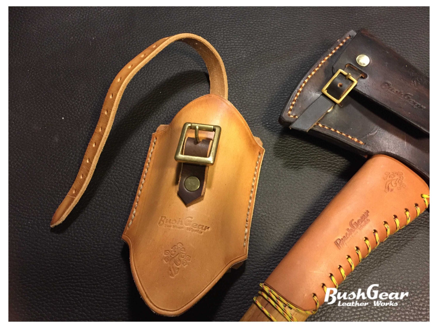 Leather Axe MOLLE / BELT loop / Holster