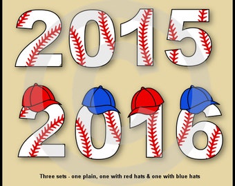 Baseball Numbers Clip Art Graphics