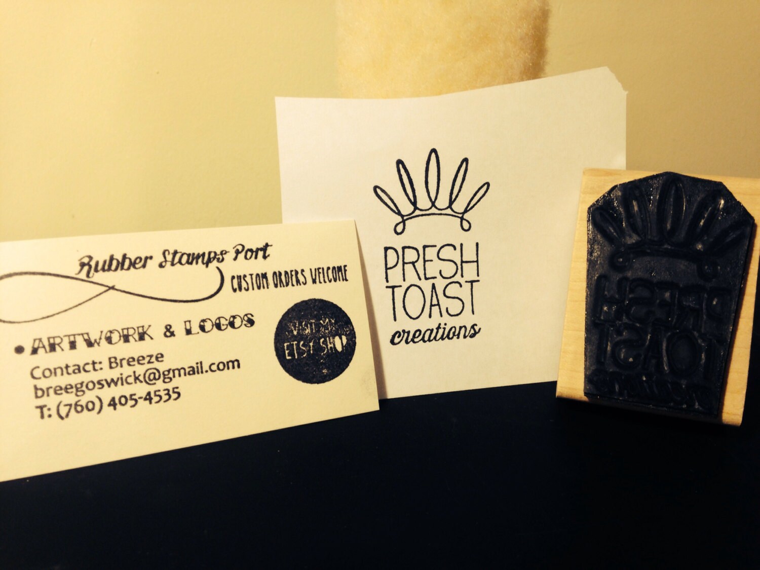 Custom 1 inch Rubber Stamp made with your by RubberStampPortCo