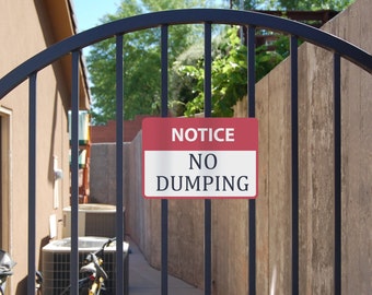 No dumping sign | Etsy