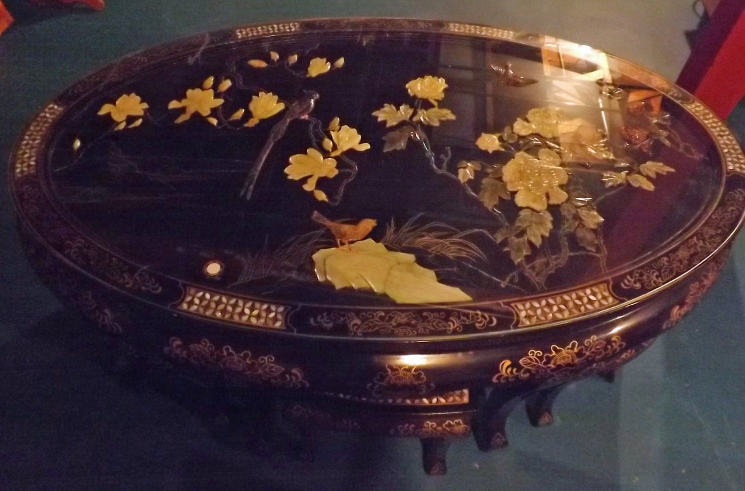 Authentic Vintage Tianshui Lacquerware China Japanese Sushi / Tea Table ...