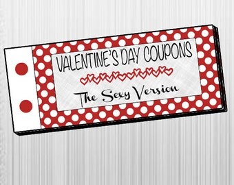 Printable Sexy Valentine's Day Coupon Book - INSTANT DOWNLOAD - Naughty ...