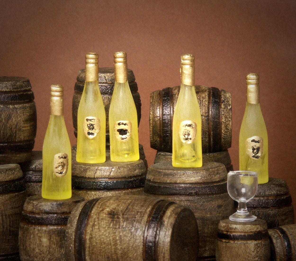 Noble Miniature Bottle of Sparkling Wine for Your Dollhouse
