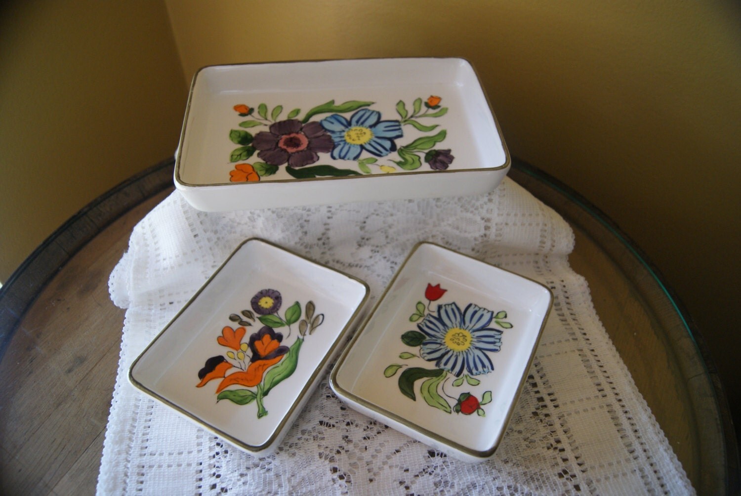 Vintage Norleans Relish, Cookie, Candy Dishes, Trays, Hand Painted ...