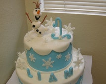 Unique olaf cake topper related items | Etsy
