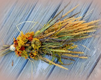 Dried Flower Bouquet, Wheat Swag, Dried Flower Wreath, Dried Flowers ...