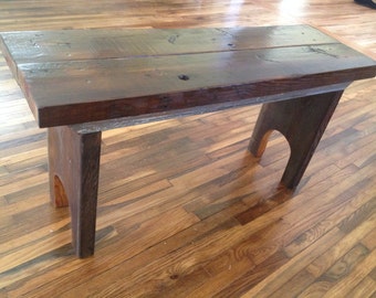 Rustic Bench made from Reclaimed Wood