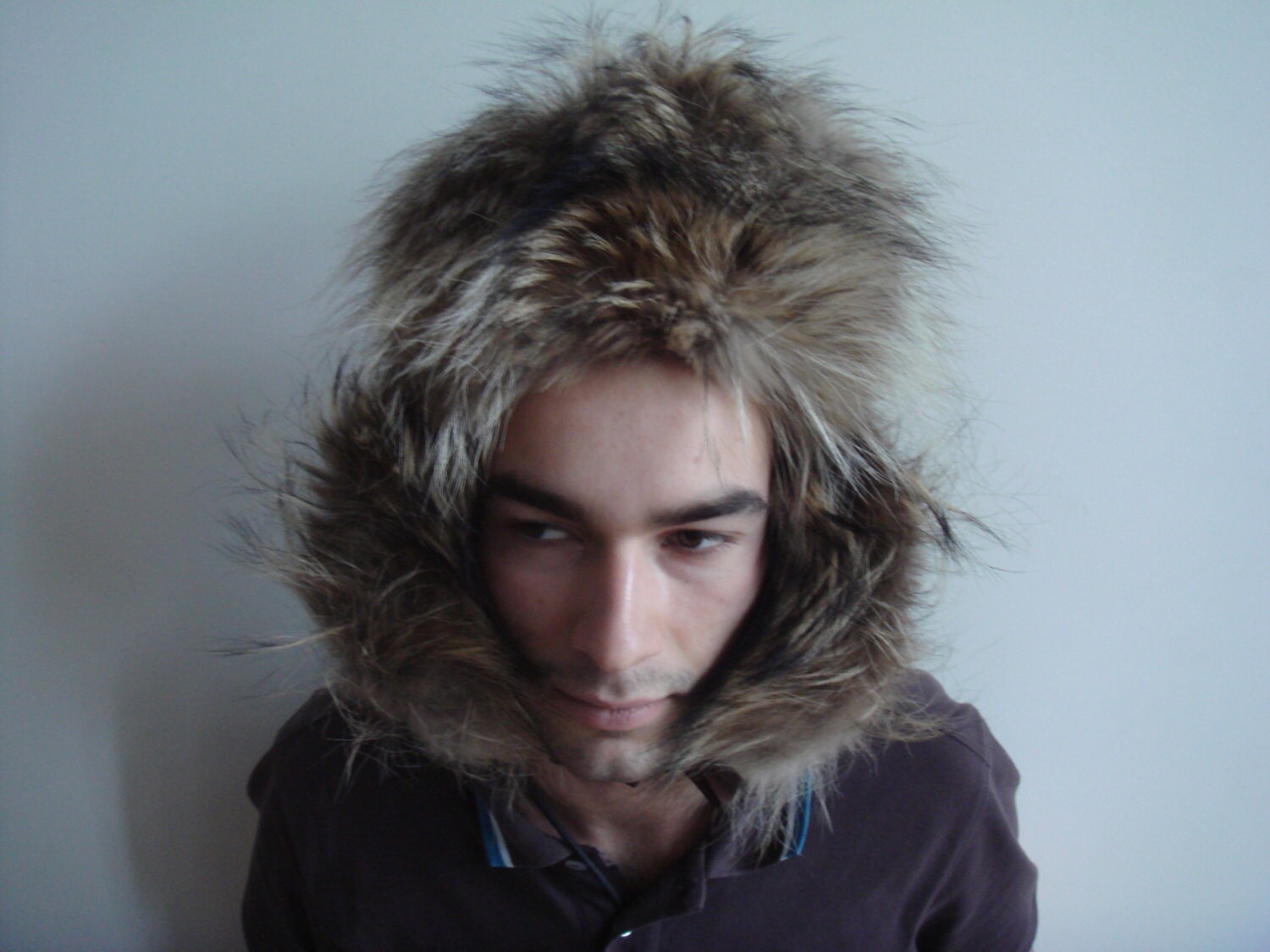 Vintage Genuine leather USHANKA Racoon Fur Skin Russian Style hat ...