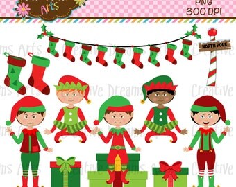 Elf clipart | Etsy