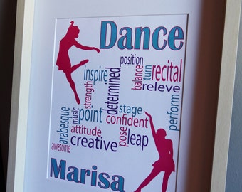 Dance Print, Dance Recital Gift, Dance Teacher Gift, Recital Gifts ...