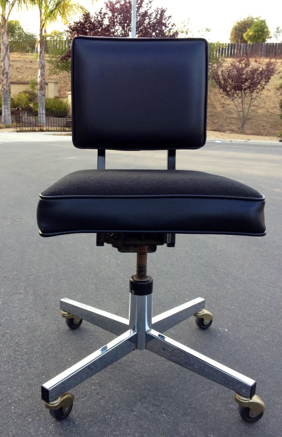 1970s Industrial Black on Black Steno Chair by McDowell & Craig – Haute ...