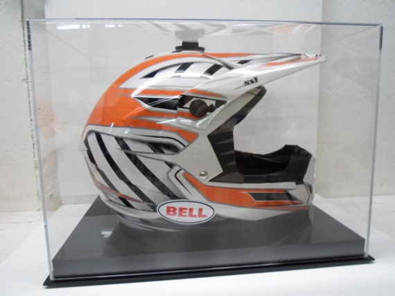 Motocross helmet display case full size memorabilia 85% UV