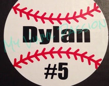 Popular items for baseball car decal on Etsy