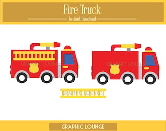 Popular items for fire truck clipart on Etsy