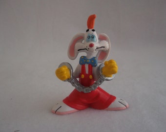vintage Disney Who Framed Roger Rabbit In Handcuffs 1987 pvc toy by amblin