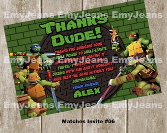 Popular items for tmnt thank you card on Etsy