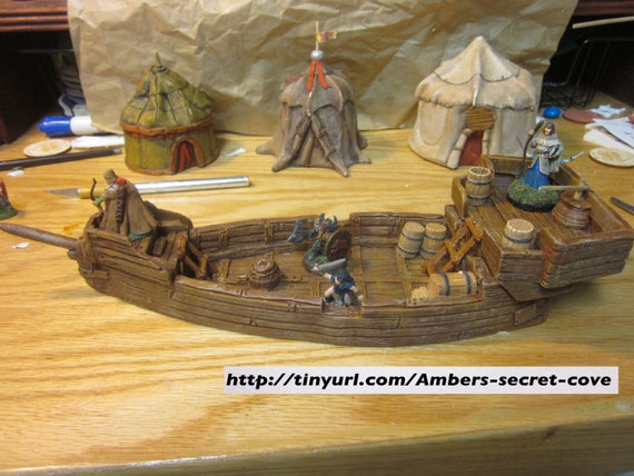 Sailng Ship 28mm white resin unpainted