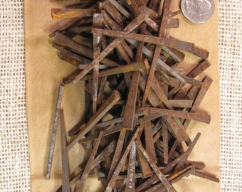 Items similar to Square Iron Nails / Coat Hooks / Rustic Nails / 2 ...