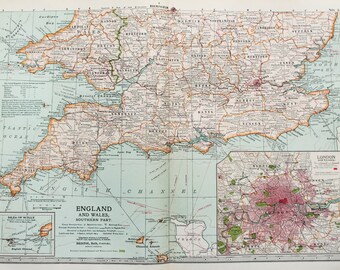 1890 map of london | Etsy