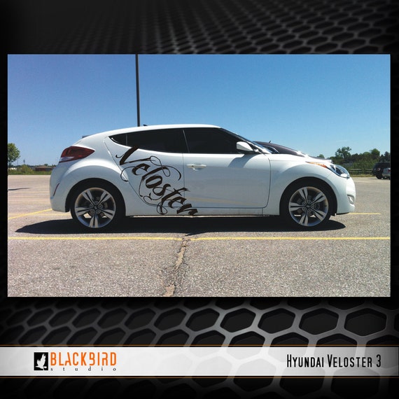 Custom Hyundai Veloster decal designed and fitted to your