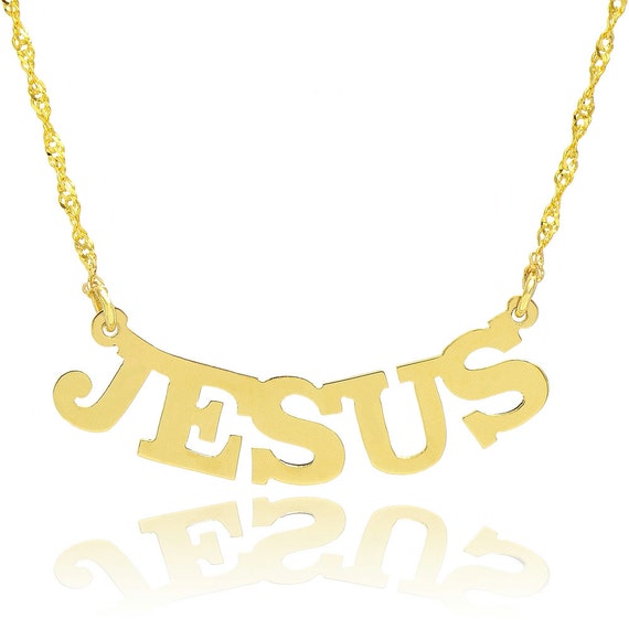 10k Yellow Gold Personalized Name Necklace Style 2 Custom